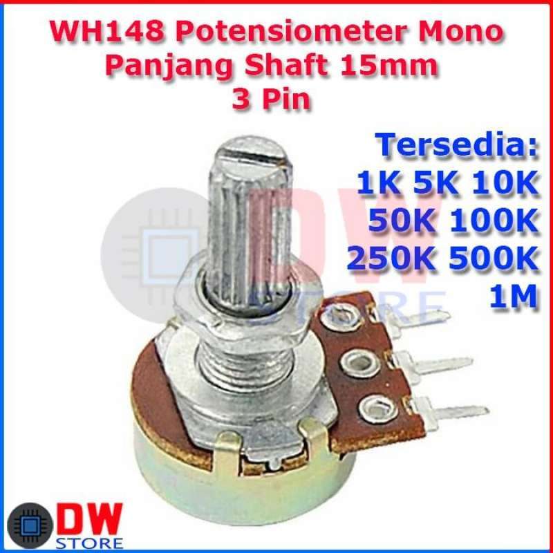 Jual B5K 5K OHM POTENSIOMETER MONO LINEAR POTENSIO METER VARIABLE ...