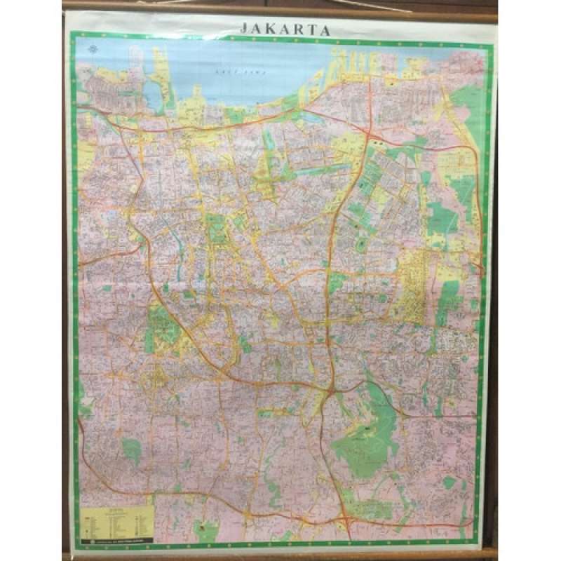 Jual Peta Jakarta besar peta dinding di Seller ECO MEDIA - Blondo, Kab ...