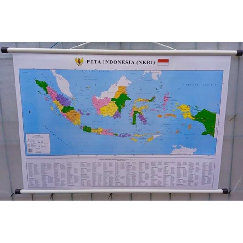 Jual Peta Indonesia Ukuran 102 X 72 Cm Peta Dinding Di Seller Eco Media ...