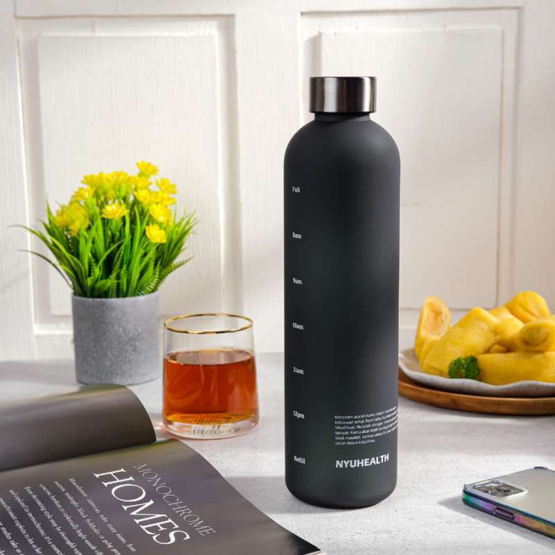 Jual Botol Minum Motivasi Nyuhealth Bahan Tritan Warna Hitam Dust 1 ...
