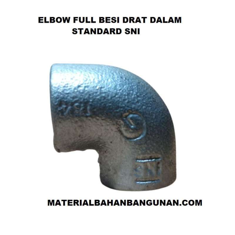 Jual Elbow Full Besi Drat Dalam 1/2 inch 90 Derajat Belokan Siku Keni ...