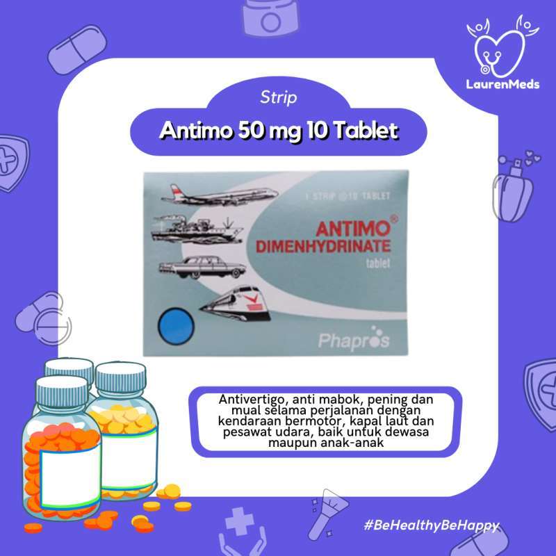Jual Antimo 50mg 10 tablet [STRIP] di Seller LaurenMeds - Batu Sari ...