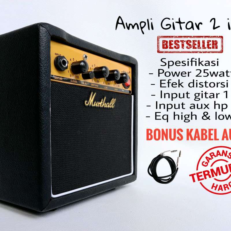 Jual Ampli gitar mini 2 input sudah dilengkapi distorsi termurah ...