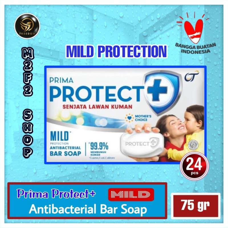 Jual Prima Protect+ Sabun Mandi Batang Mild Protection - 75 gr | Biru ...