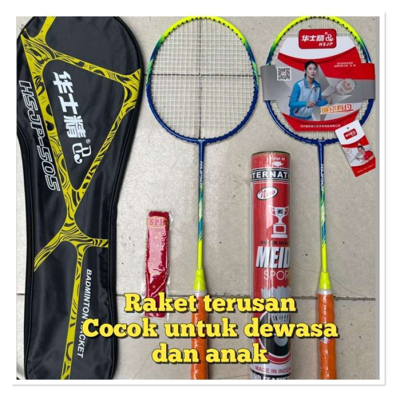 Promo RAKET BADMINTON ISI 2 TERUSAN HS 505 COCOK UNTUK DEWASA DAN ANAK+ ...