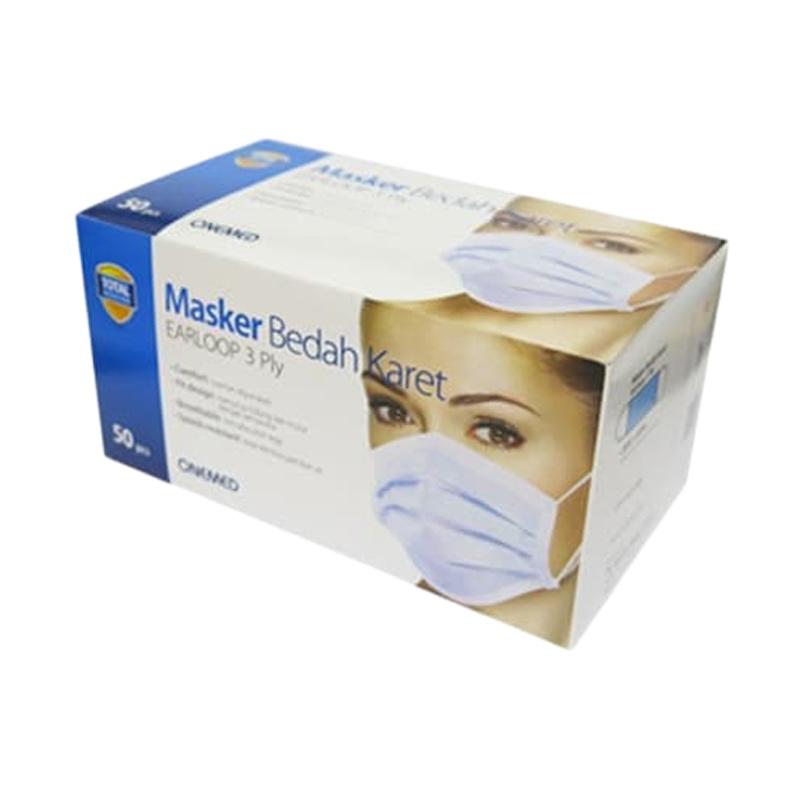 Jual Onemed Masker Karet - Biru [50 pcs] di Seller OneMed-Medicom ...