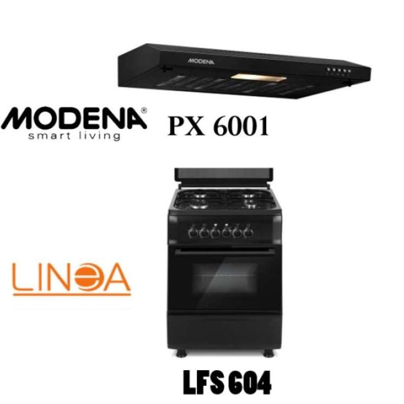 Jual Freestanding Cooker Linea Lfs 604 With Hood Modena Px6001 Black ...