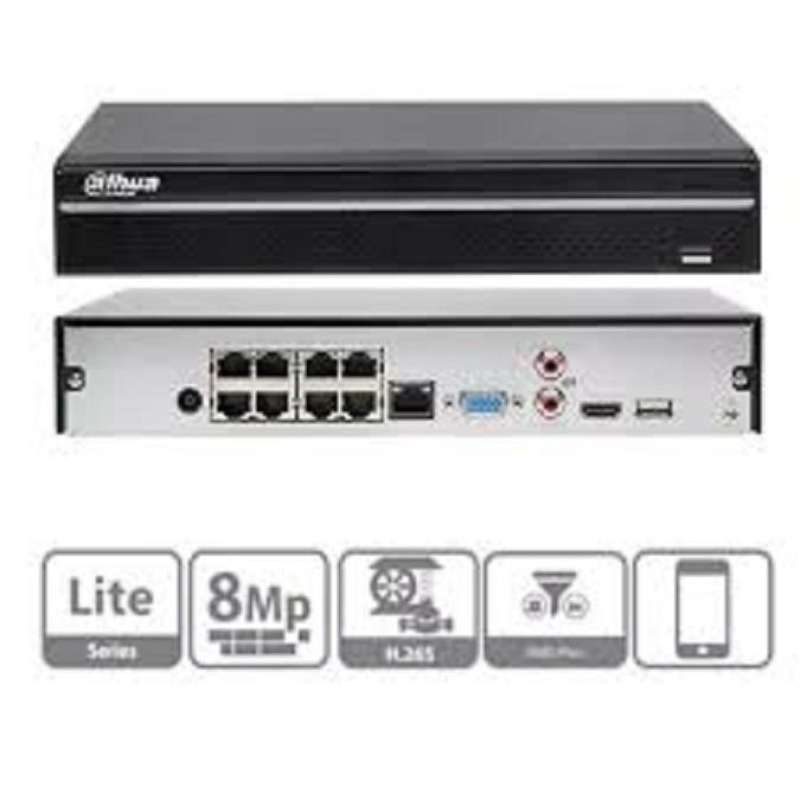 Jual NVR 8 Channel POE Wizsense series DAHUA NVR2108HS-8P-I face detection di Seller MU-JUR ...