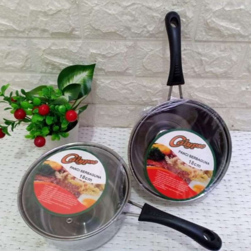 Jual panci calypso panci tutup kaca stainless steel panci mie rebus ...