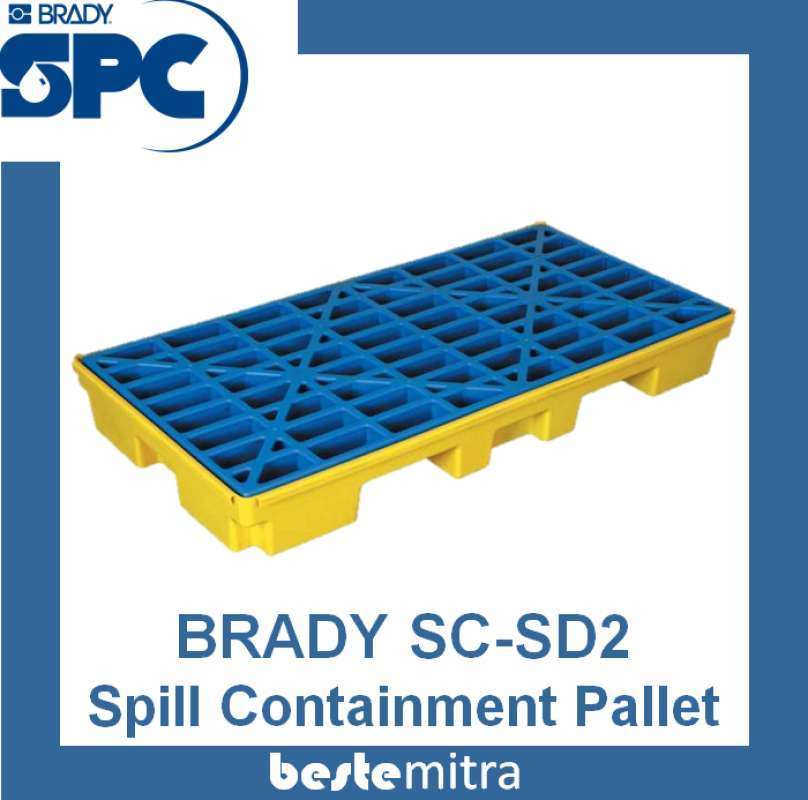 Promo Brady Sc-sd2 Spill Containment Pallet / Spill Pallet 2 Diskon 7% ...