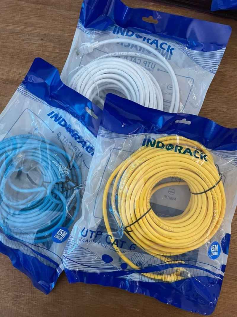 Jual Patchcord 15m Indorack Patch Cord Cat6 Kabel Lan Utp 15 Meter Rj45 ...