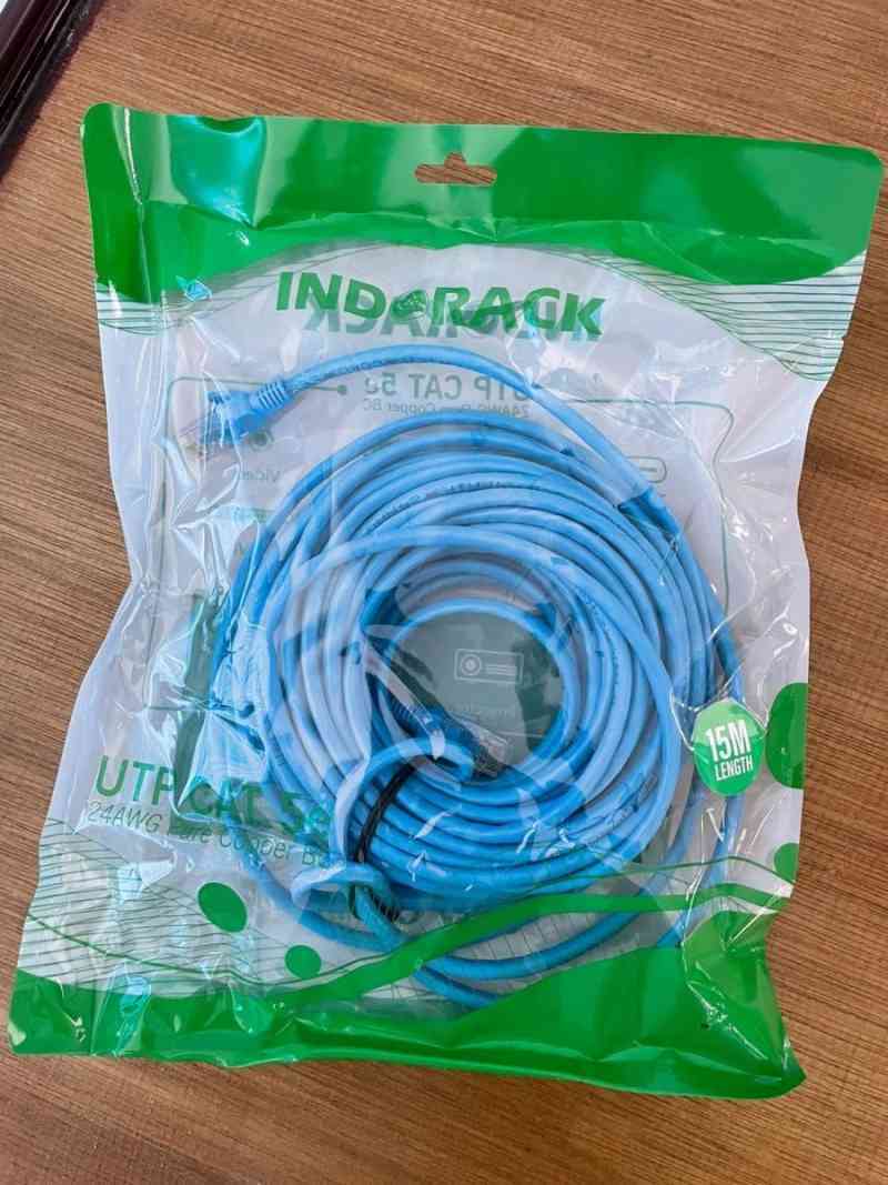 Jual Patchcord 15m Indorack Patch Cord Cat6 Kabel Lan Utp 15 Meter Rj45 ...