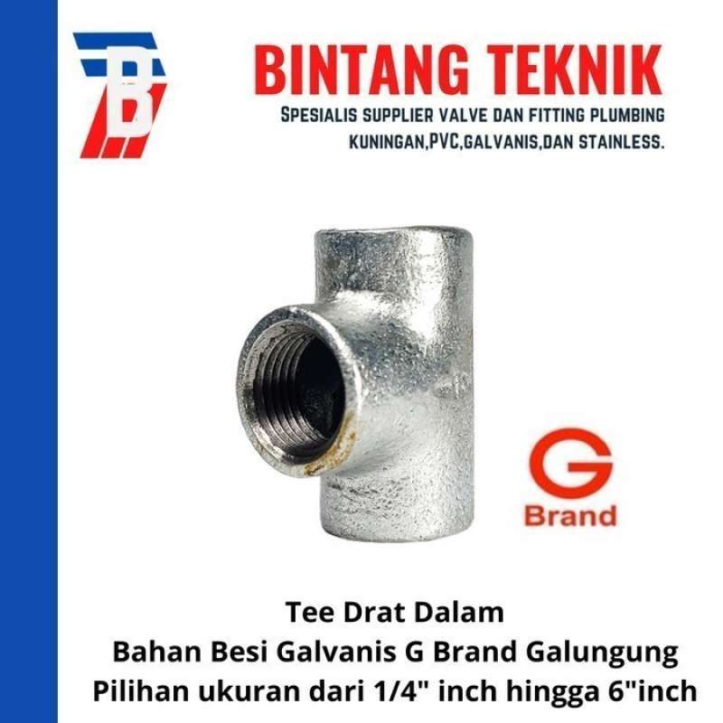 Jual Tee Besi Galvanis 4 Inch G Brand Galungung Di Seller Toko Bintang ...