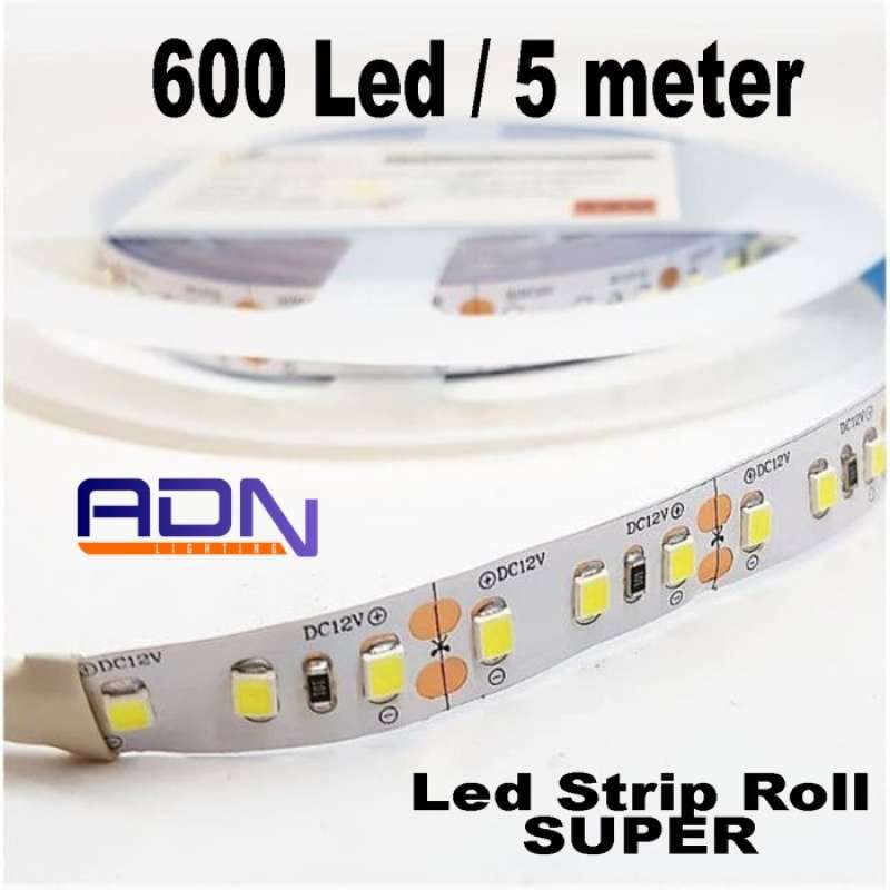 Jual ADN Led Strip Roll Super Bright 12V SMD 2835 5 meter 600 mata ...