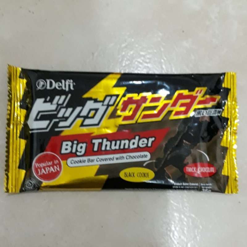 Jual Biskuit Coklat Delfi Big Thunder Cookie Bar Covered With Chocolate ...