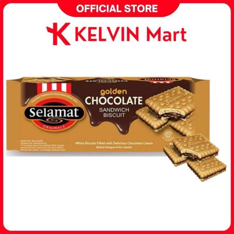 Jual Wafer Selamat Biscuit Golden Chocolate pck 100g | KELVIN Mart di ...