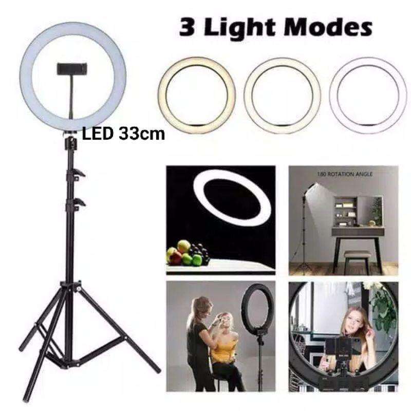Promo Ring Light Tripod Selfie Live Tik Tok Lampu Makeup Vlog - Tripod ...