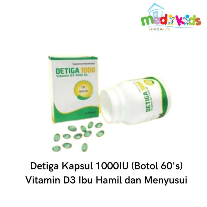 Jual Detiga 1000 Iu Kapsul - Vitamin D3 1000iu Botol Di Seller Apotik ...