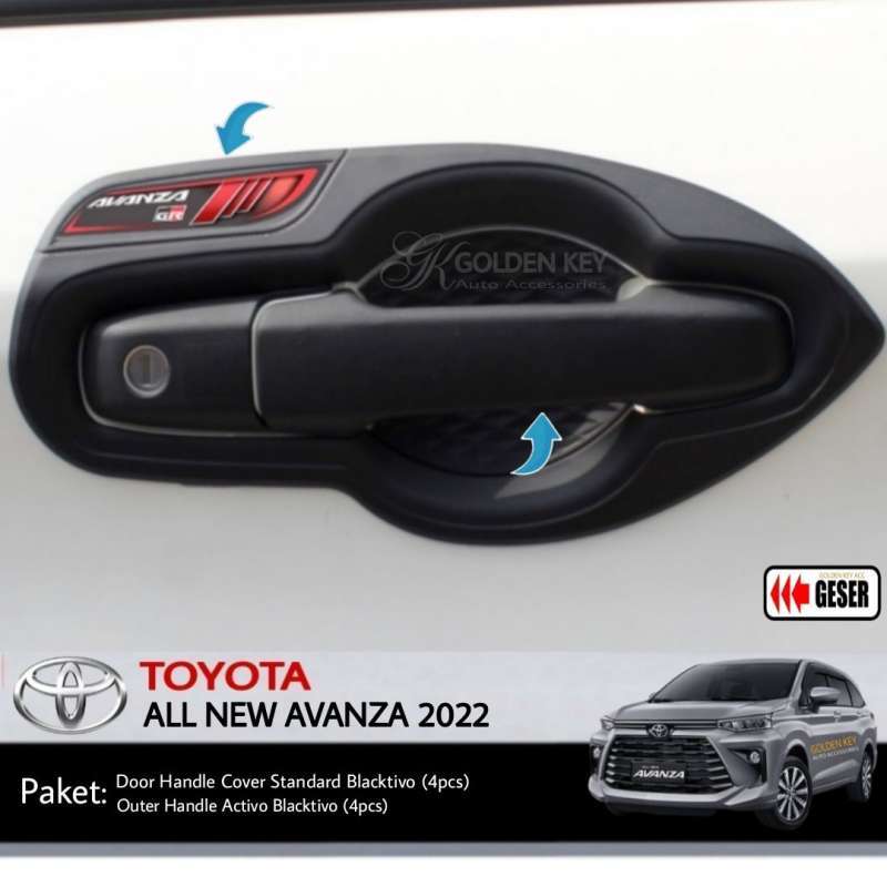 Jual PAKET All New Avanza 2022 Type E 1.3 Cover Handle Standard + Outer Handle Activo Blacktivo ...