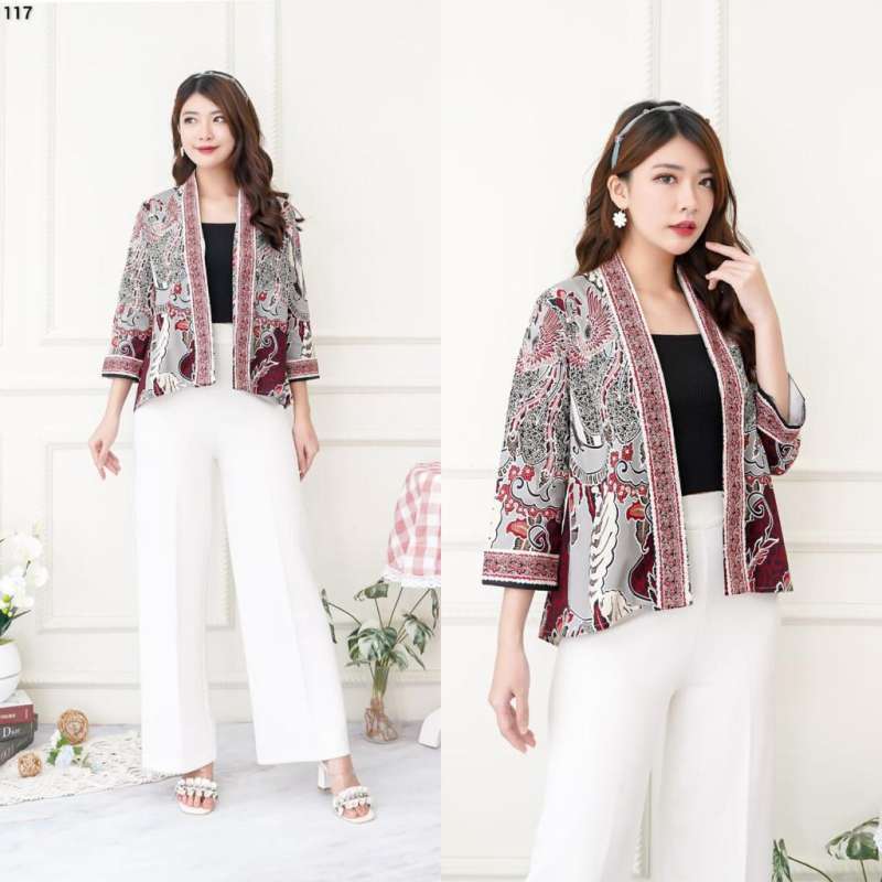Jual Evercloth Aurora Blazer Batik Wanita Outer Batik Rompi Wanita Jaket di Seller Evercloth ...