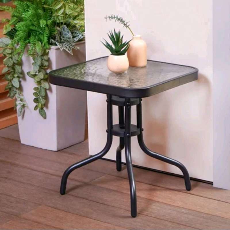 Jual Meja Teras Sisi Square and Round Black / meja minimalis / meja ...