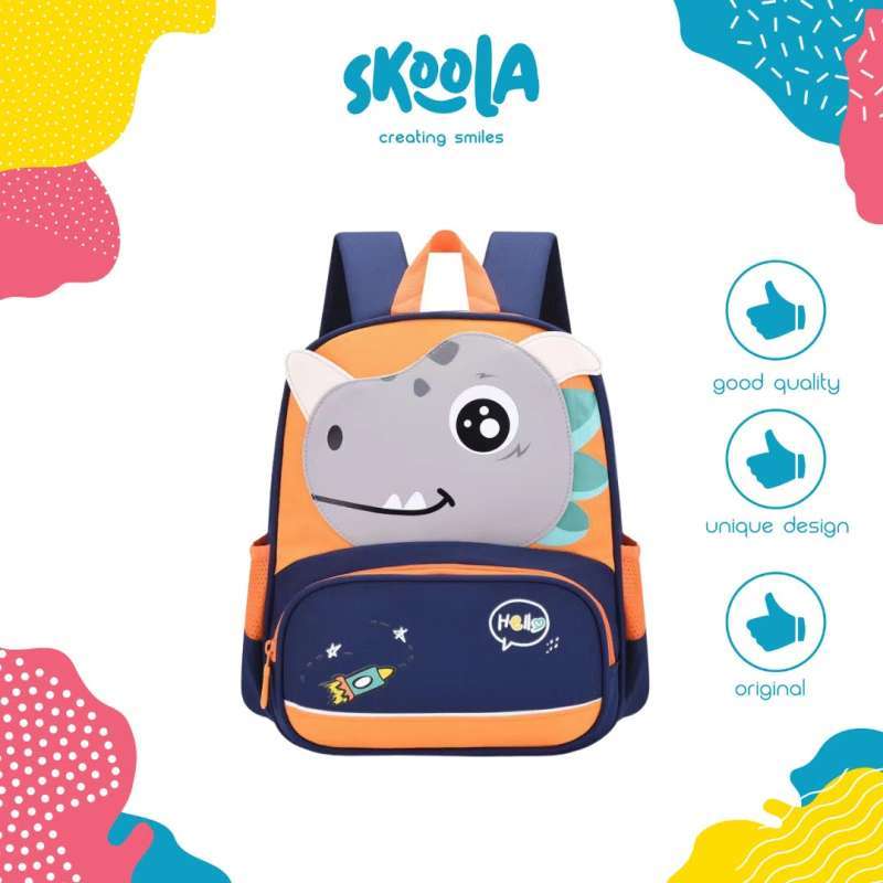Jual Skoola Tas Ransel Sekolah Anak Paud Tk Laki - Laki Karakter Dino - Nara 1818 Di Seller ...