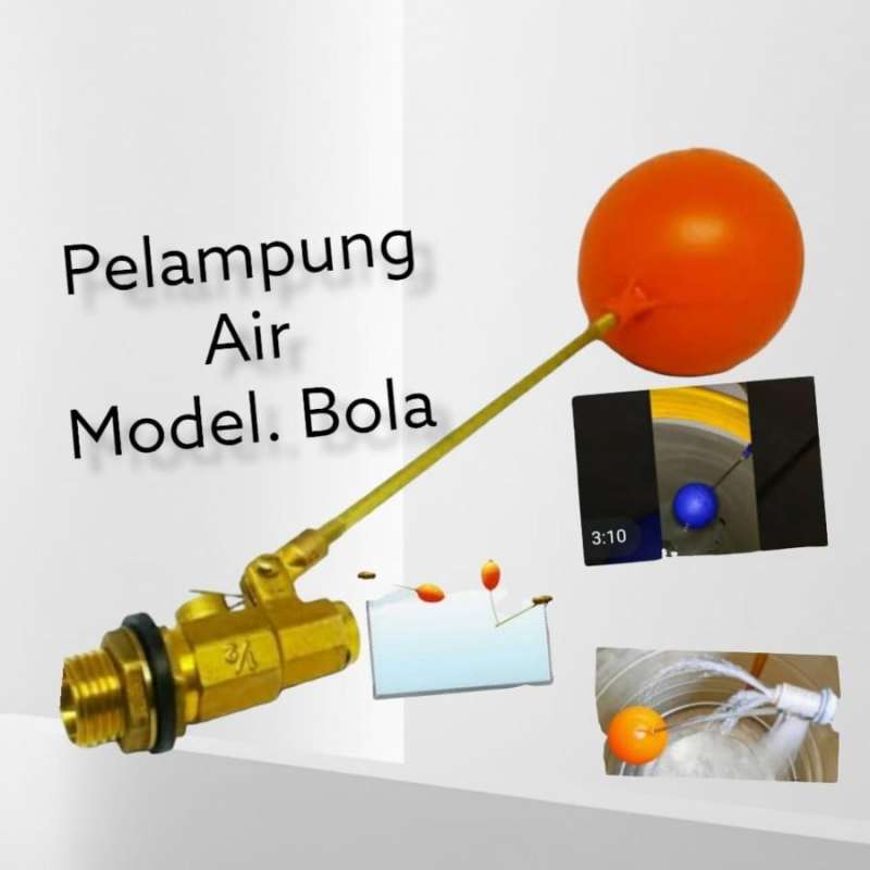 Jual Pelampung Tangki Air Kuningan 3/4 In Pelampung Bak Air Toren di ...