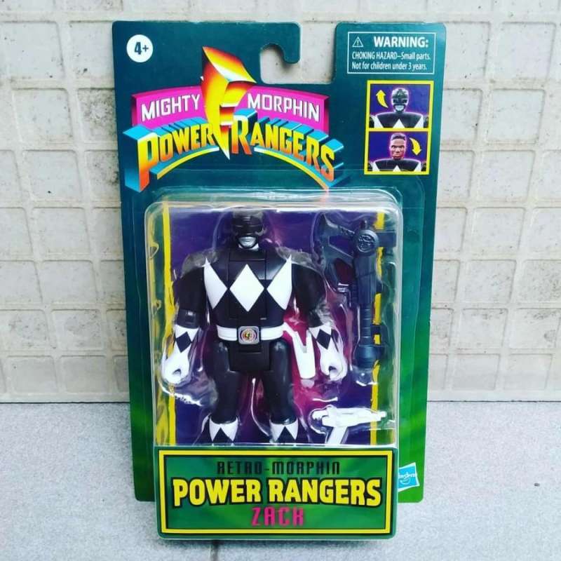 Jual HASBRO RETRO MIGHTY MORPHIN POWER RANGERS MMPR BLACK RANGER ZACK ...