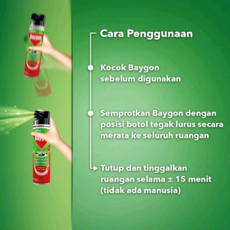 Jual Baygon Semprot Aerosol Anti Nyamuk & Kecoa Flower Garden 450ml 2pc ...