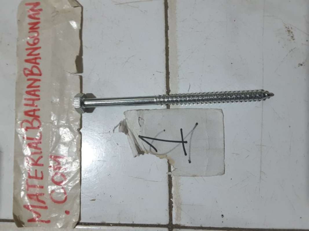 Jual Jual baut deskrup 5/16 inch x 13 cm baut kayu baut kloset baut 5/ ...