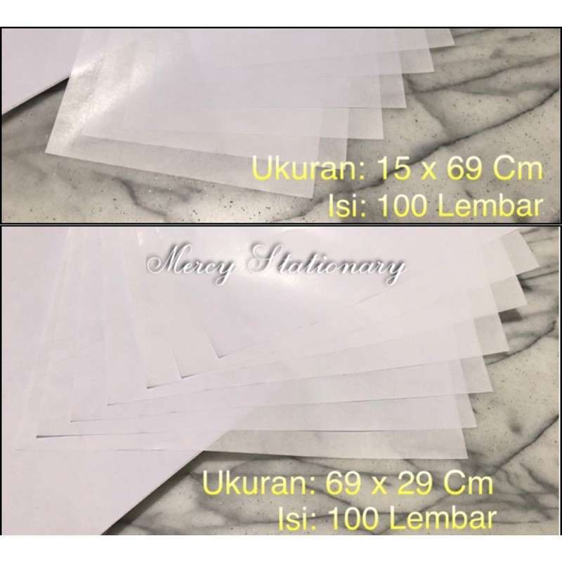 Jual 200 Lembar - Kertas Doorslag Doslag - 1 set 2 Ukuran @ 100 Lembar ...