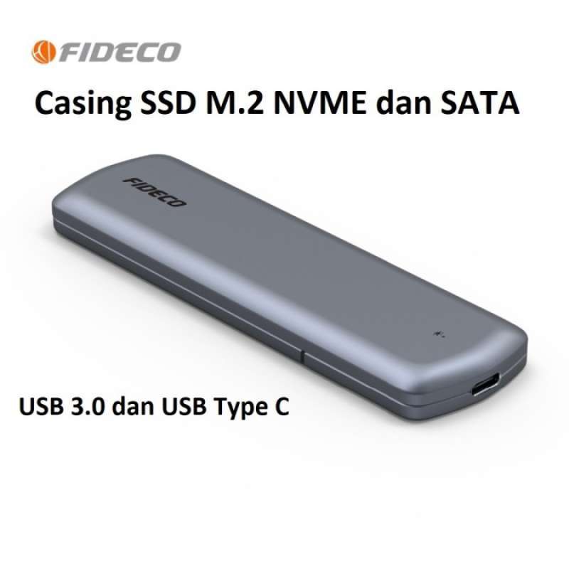 Promo Casing Ssd M2 Nvme Sata Usb3.0 Usb Type C High Speed Fideco ...