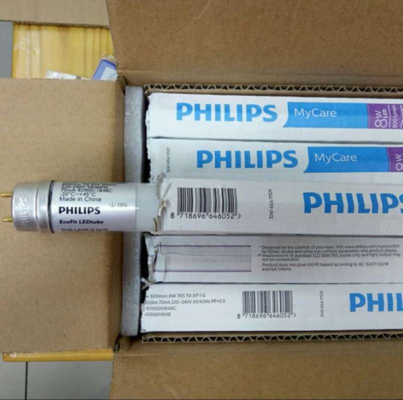 Jual Philips Led Tube Ecofit 8W 600Mm 765 T8 Tl Led 8 W Watt 60Cm Putih ...