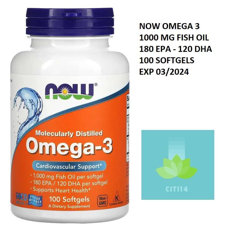 Jual Now Foods Omega 3 100 Softgels Fish Oil Omega 3 Now 100 Caps di ...