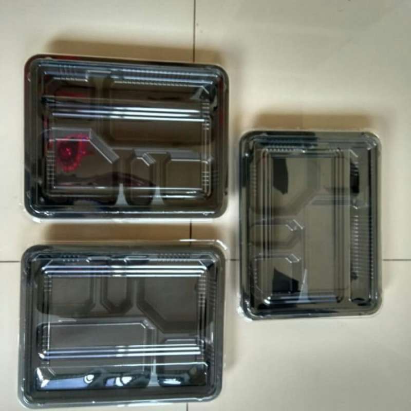 Jual Mika Bento Box Sekat 5/tray Bento/tempat Makan Plastik /kotak ...