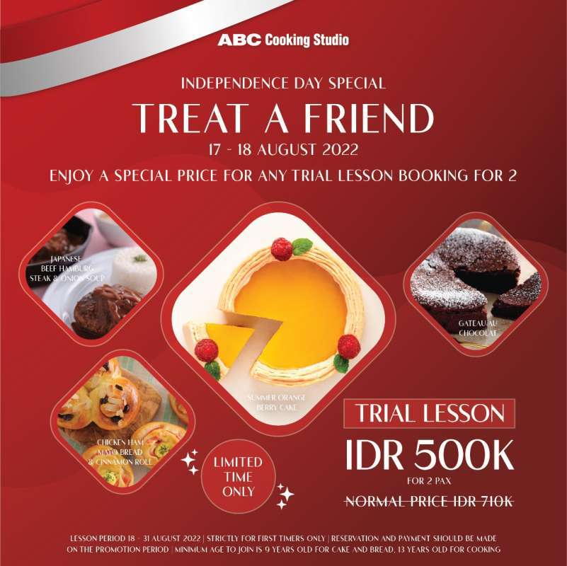 Jual ABC Cooking Studio Independence Day Special Trial Lesson For 2 Pax ...