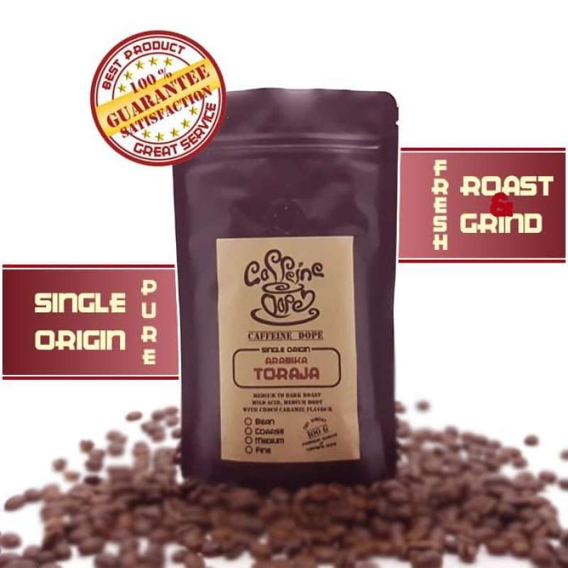 Jual Kopi Arabika Toraja 100 Gr Single Origin Bean/Biji & Ground/Bubuk ...