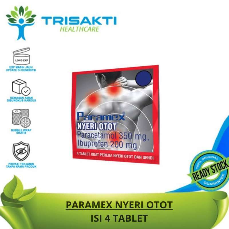 Promo Obat Nyeri Paramex Nyeri Otot Strip isi 4 Tablet Diskon 58% di ...
