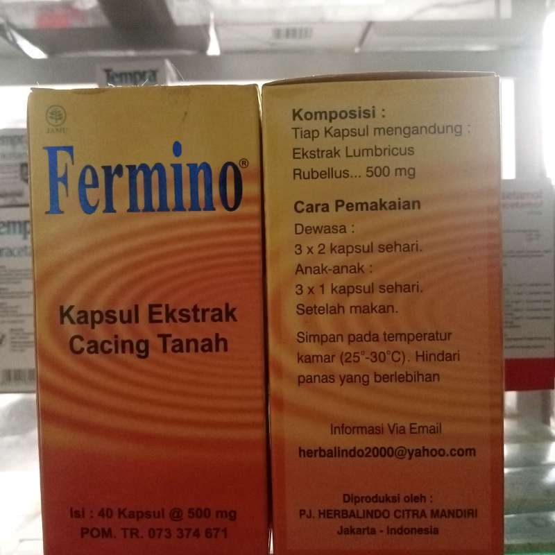 Jual fermino(kapsul ekstrak cacing tanah) 40kapsul@500mg di Seller ...