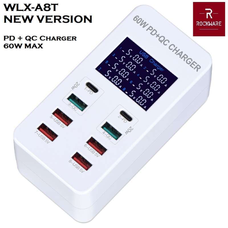 Jual Rockware Wlx-a8t 60w Total - Smart Charging Station 8-port - Pd ...