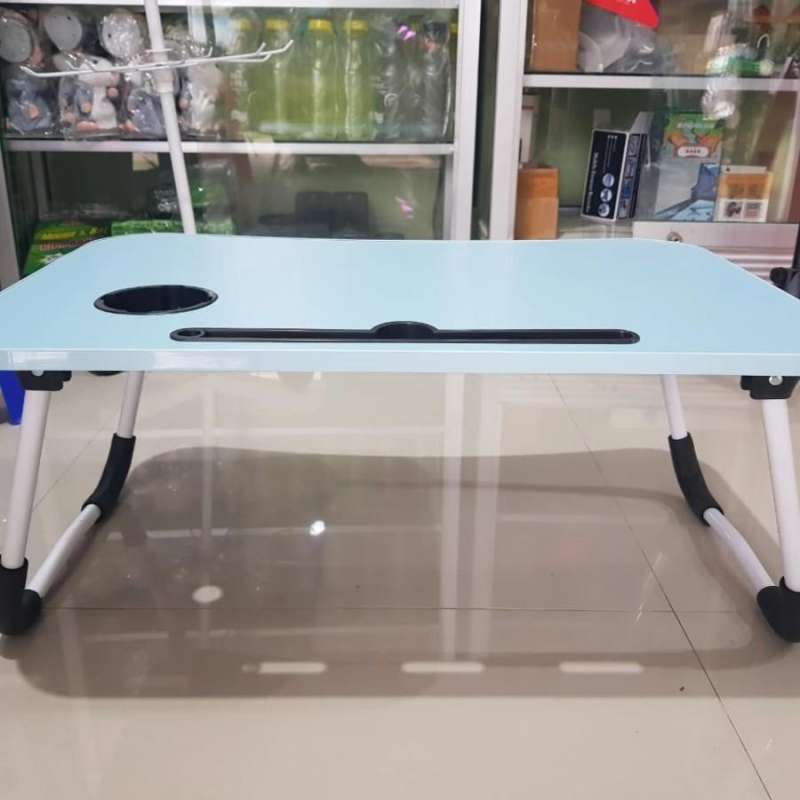Jual Meja Laptop Meja Lesehan Lipat Laptop Plus tempat air minum ...
