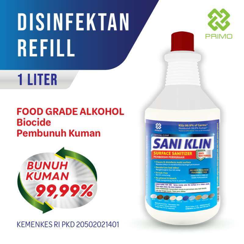 Promo PRIMO Sani Klin Disinfektan Spray Surface Sanitizer Antiseptik 1 ...