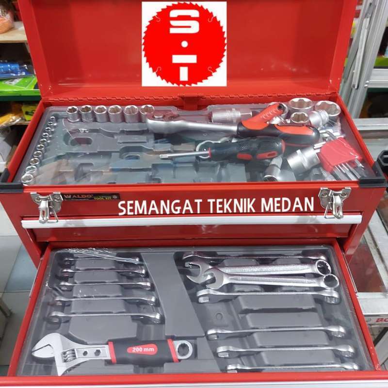 Jual 107pcs Perkakas Mekanik Toolbox Toolset Tool Set Kit Box 107 Pcs ...
