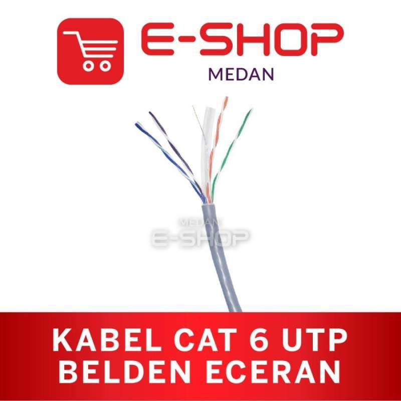 Jual Original Kabel Lan Utp Cat 6 / Cat6 Belden Made In Usa Meteran ...