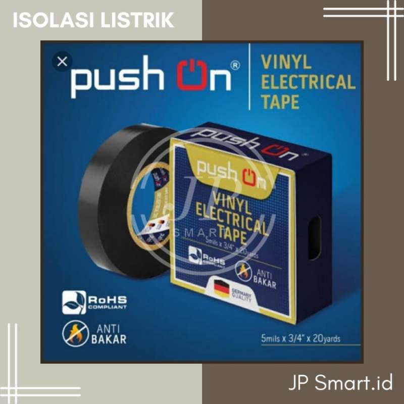 Jual Isolasi Listrik Push On Electrical Tape Isolasi Hitam Tahan Bakar ...