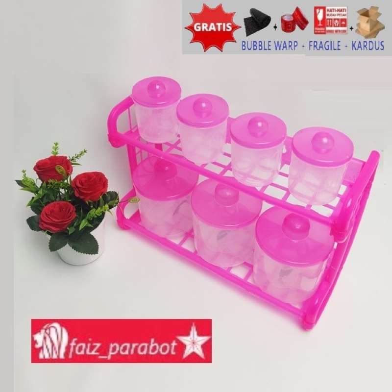 Jual KITCHEN SET RAINBOW R1- TEMPAT GARAM - TEMPAT BUMBU DAPUR 7 IN 1 ...