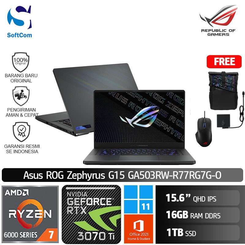 Promo Asus Rog Zephyrus G15 Ga503rw R77rg7g Laptop Gaming [amd Ryzen-7 ...