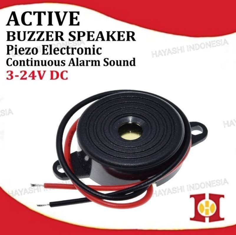 Jual Buzzer Speaker Piezo Active Continuous Industrial Alarm Sound DC 3-24V di Seller ...