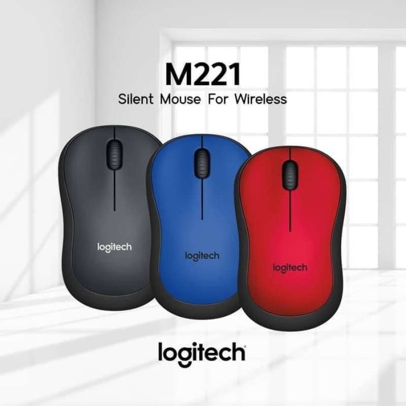 Jual Mouse Logitech Wireless M221 Silent Mouse Usb Dongle Wireless 2 ...