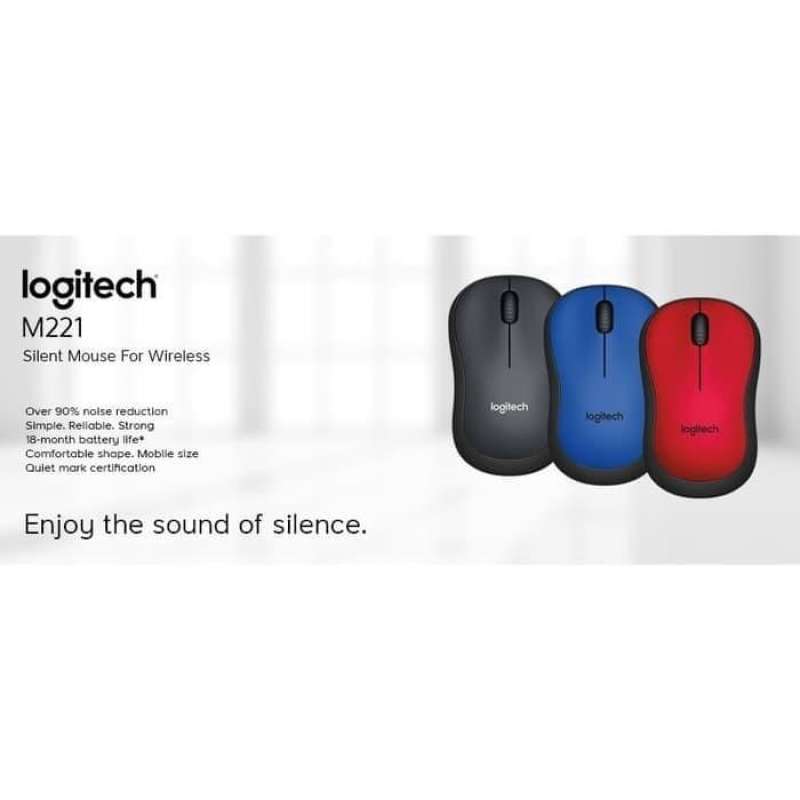 Jual Mouse Logitech Wireless M221 Silent Mouse Usb Dongle Wireless 2 ...